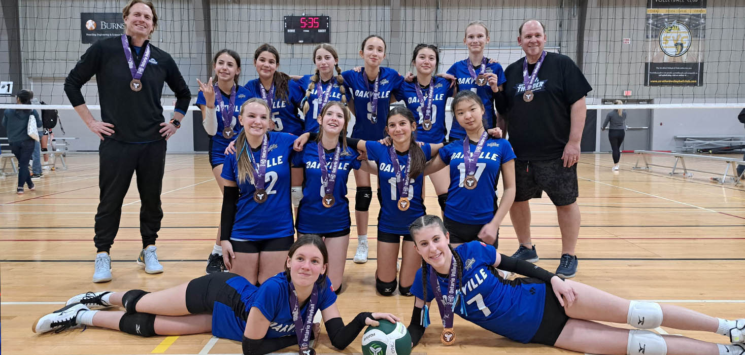 ThunderBanner_2023_TeamMedalGirls - Oakville Thunder Volleyball Club